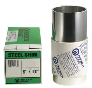 Precision Brand Carbon Steel Metal Shim Stock, 6" Width x 100" Roll ...
