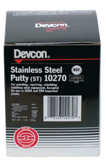 Devcon Stainless Steel Putty, 1 Pound Tub - 10270| Penn Tool Co., Inc