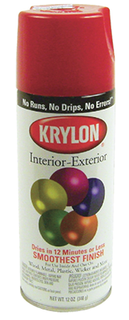 Krylon Interior/Exterior Industrial Maintenance Paint, Cherry Red 12 Oz ...