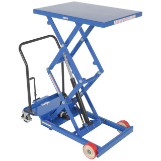 Vestil Steel Premium Double Scissor Lift Cart with Foot Release, 600 lb ...
