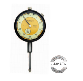 Asimeto Dial Indicator AGD2, 2" Range, 0.001" Graduation, 0-100 Reading ...