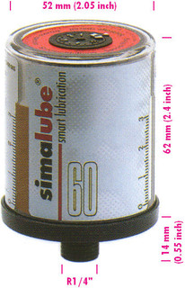 SIMALUBE Automatic Single Point Lubricator 60 mL, 10 pack, with fluid ...