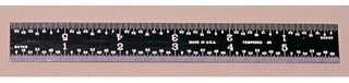 PEC Black Chrome Rigid Rule 150mm Metric - 752-150EZ| Penn Tool Co., Inc