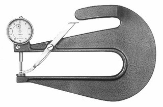 Dyer 309 Series Dial Thickness Gages, 16.0" Reach 1.9" E Contacts - 309 ...
