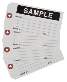 Paperboard Tags with Reinforced Patch for Inspection & Control| Penn ...