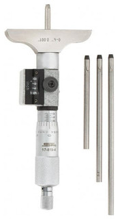 SPI Digit Depth Micrometer, 0-4" Range, 2-1/2" Base Width - 17-819-4 ...