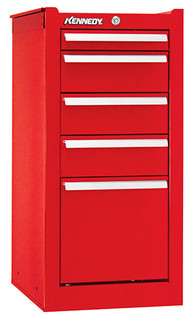 Kennedy K1800 5-Drawer Side Cabinet, Industrial Red - 185XR| Penn Tool ...