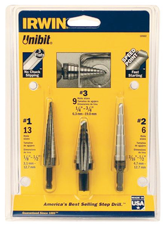 Irwin UNIBIT 3 Piece Step Drill Sets| Penn Tool Co., Inc