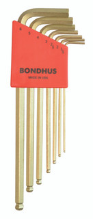 Bondhus 7 Piece 14K GoldGuard™ Gold Plate Balldriver L-Wrench Set 38092 ...