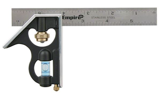 Empire 6" Blade 2 Piece True Blue® Heavy Duty Combination Square Set ...