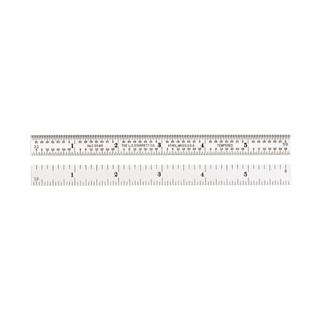 Starrett Steel Rule with Inch Graduations, 6", EDP 66008 - C304R-6 ...