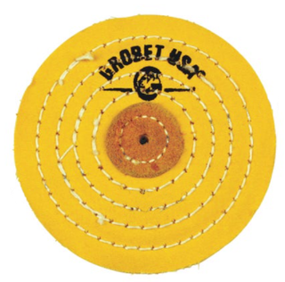 Grobet Muslin Buff Chemkote Knife Edge, 5" Diameter, 1/4 Thick, 50 Ply ...