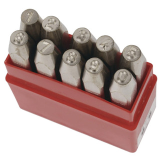 Pryor Premium Grade Reverse Hand Stamp Number Set, 1/16" Character Size ...
