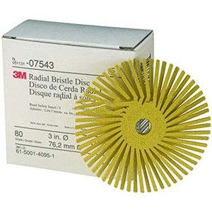 3M Radial Bristle Disc 3" Medium Yellow Scotch-Brite™ Roloc™ - MM07543 ...