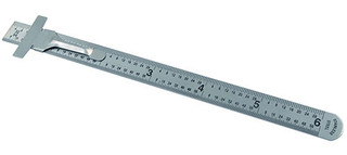 Precise 6" x 15/32" Stainless Steel Ruler (32nd, 64ths & Decimals ...