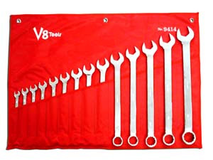 V8 Tools 14 Piece SAE Long Pattern Combo Wrench Set - VT9414| Penn Tool ...