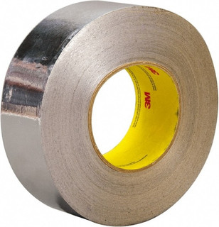 3M 45m x 3" x 3.25 mil Silver Aluminum Foil Tape Acrylic Adhesive, -30 ...