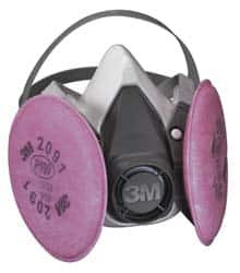 3M Size S, P100 NIOSH Filter Rating, Thermoplastic Elastomer, Half Mask ...