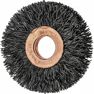 Tru-Maxx 2" OD, 1/2" Arbor Hole, Crimped Steel Wheel Brush 3/8" Face ...