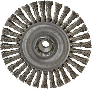 Weiler Abrasives 4" OD, 3/8-24 Arbor Hole, Knotted Stainless Steel ...