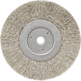 Weiler Abrasives 6" OD, 5/8" Arbor Hole, Crimped Stainless Steel Wheel ...
