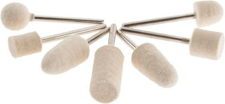 Value Collection 7 Piece, 1/8" Shank Diam, Wool Felt Bob Set Medium ...