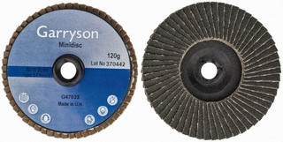 Garryson 3" 120 Grit Type 27 Zirconia Alumina Flap Disc Fine Grade ...