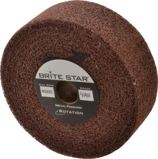 Brite Star 6" Diam, 2" Face Width, 1" Center Hole, Medium Grade ...