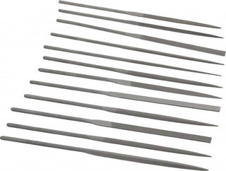 Grobet USA 12 Piece Swiss Pattern File Set 5-1/2" Long, 0 Coarseness ...