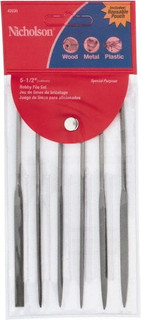 Nicholson 6 Piece American Pattern File Set 5-1/2" Long, Fine ...