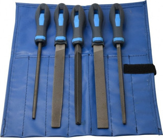 PFERD 5 Piece American Pattern File Set 8" Long, Bastard Coarseness ...
