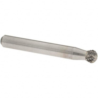 OSG USA, INC. 1/4" Cut Diam, 1/4" Shank Diam, Carbide Ball Burr 2" OAL ...