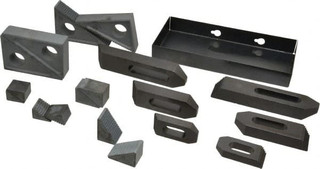 TE-CO 13 Piece Fixturing Step Block & Clamp Set with 1" Step Block, 1/2 ...