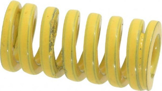 Danly 1/2" Hole Diam, 9/32" Rod Diam, 1" Free Length, Yellow Die Spring ...