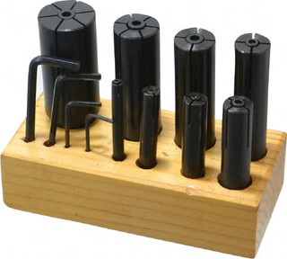 Value Collection 8 Piece 1/8" Increment Expanding Lathe Arbor Set 1/4 ...
