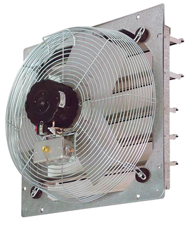 TPI 10" Blade, Shutter Mounted Direct Drive Exhaust Fan, 1/12HP - CE 10 ...