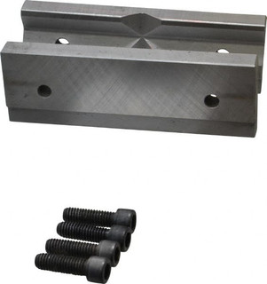 Cardinal Tool 6" Wide x 2mm High, Step Vise Jaw Hard, Steel, Fixed Jaw ...