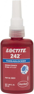 Loctite 50 mL Bottle, Blue, Medium Strength Liquid Threadlocker Series ...