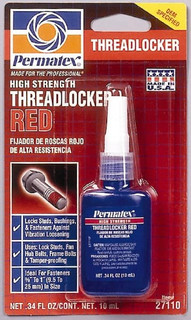 Permatex 10 mL Bottle, Red, High Strength Liquid Threadlocker Series ...