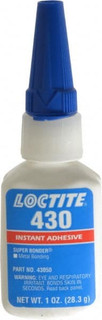 Loctite 1 oz Bottle Clear Instant Adhesive Series 430, 30 sec Fixture ...