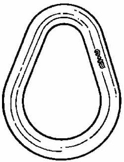 Campbell Carbon Steel Pear Shape Sling Link 1" Diameter, 10,800 Lb Load ...