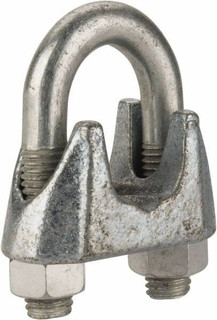 Value Collection 1" Wire Rope U-Bolt Clip Malleable Iron, Galvanized ...