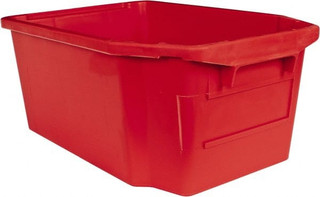 SSI Schaefer 1.59 Cu Ft, 44 Lb Load Capacity Red Polypropylene Tote ...