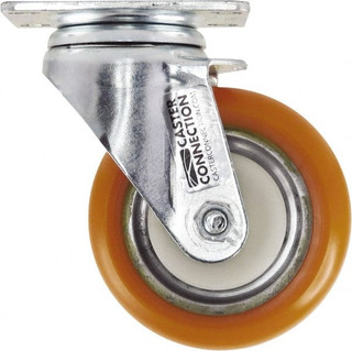 Caster Connection 4" Diam x 1-1/4" Wide x 5-1/8" OAH Top Plate Mount ...