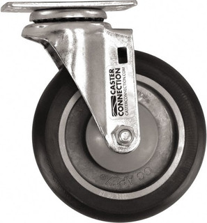 Caster Connection 5" Diam x 1-1/4" Wide x 6-1/4" OAH Top Plate Mount ...