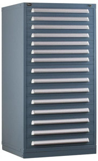 Vidmar 12 Drawer, 224 Compartment Light Blue Steel Preconfigured ...