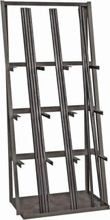 Durham 3,000 Lb Capacity Vertical Bar Storage Rack 3 Bays, 36" Wide x ...