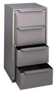 Durham 4 Drawer Small Parts Lockable Storage Cabinet 12-1/8" Deep x 12 ...