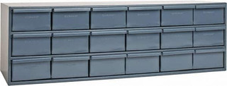 Durham 18 Drawer, Small Parts Steel Storage Cabinet 11-5/8" Deep x 33-3 ...