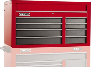 Proto 8 Drawer Top Tool Chest 50" Wide x 25-1/4" Deep x 27" High, Steel ...